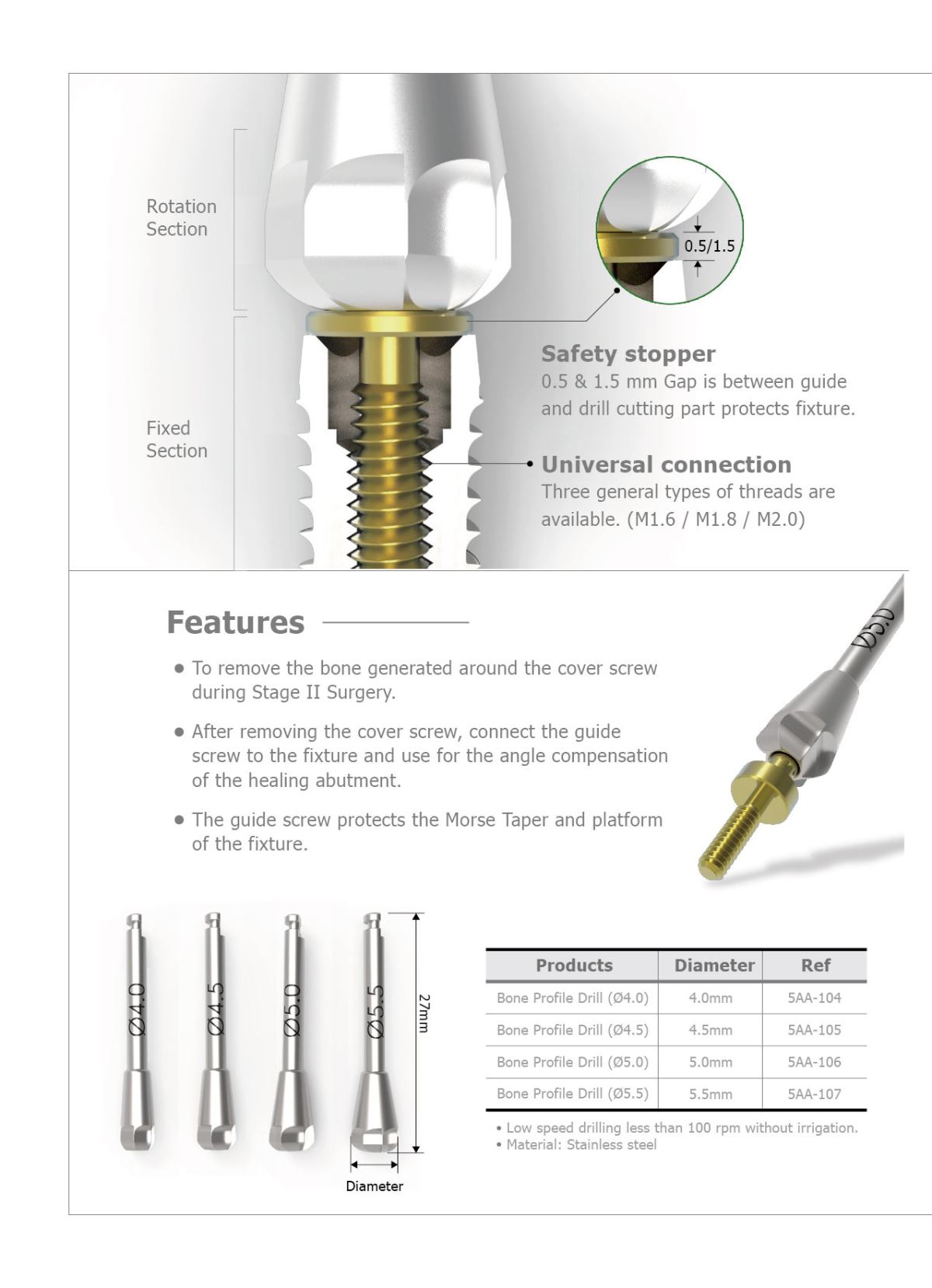 Bone Profile Drill Kit